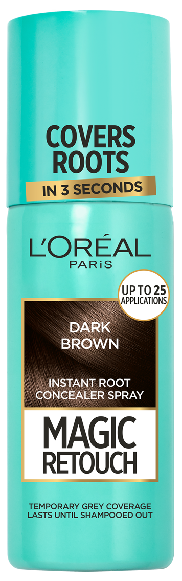 Magic Retouch спрей за прикриване на бели корени тъмнокестеняв цвят| L ...